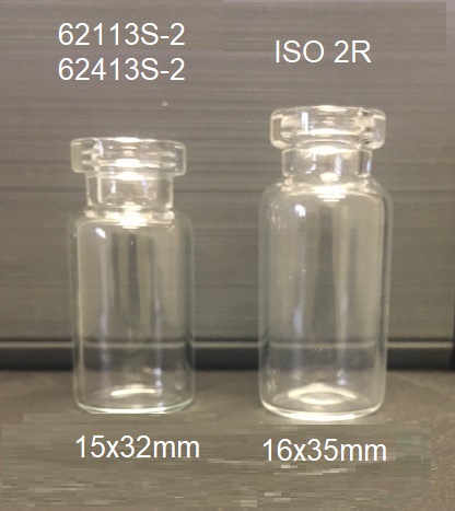 What are ISO vial dimensions for 10ml 6ml and 2ml vials?